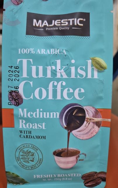 Turkish Coffee Medium Roast with Cardamom 250 gram pack