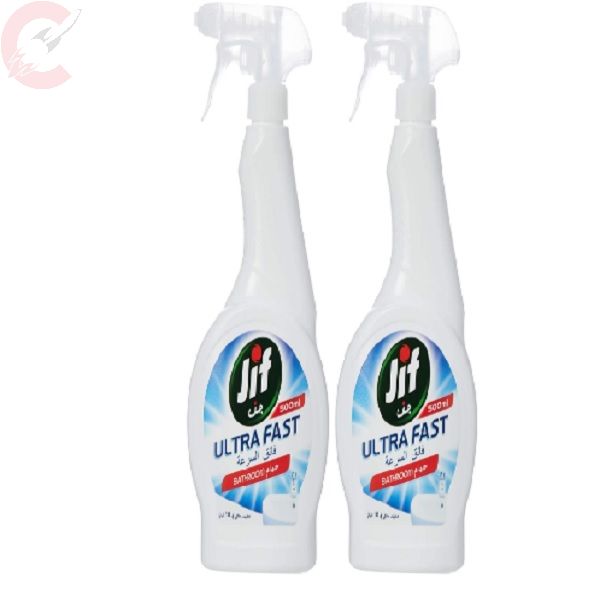 Jif Ultra Fast Bathroom Cleaner Spray, 500ml, Pack of 2