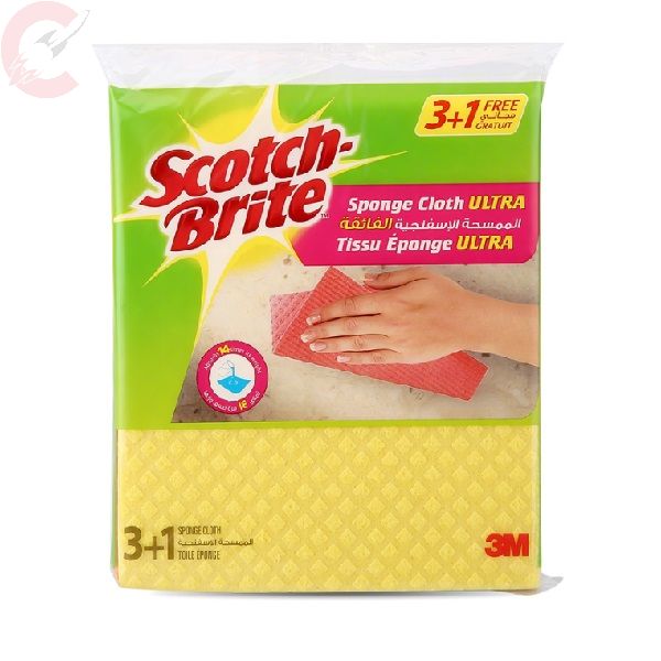 3M Scotch Brite Sponge Cloth Ultra (3 + 1 Free)