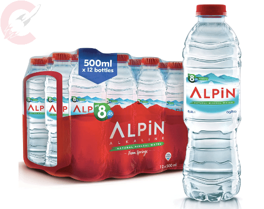 Alpin Alkaline Natural Mineral Water 500ml Pack of 12